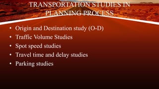 Phases and principles of transportation planning | PDF