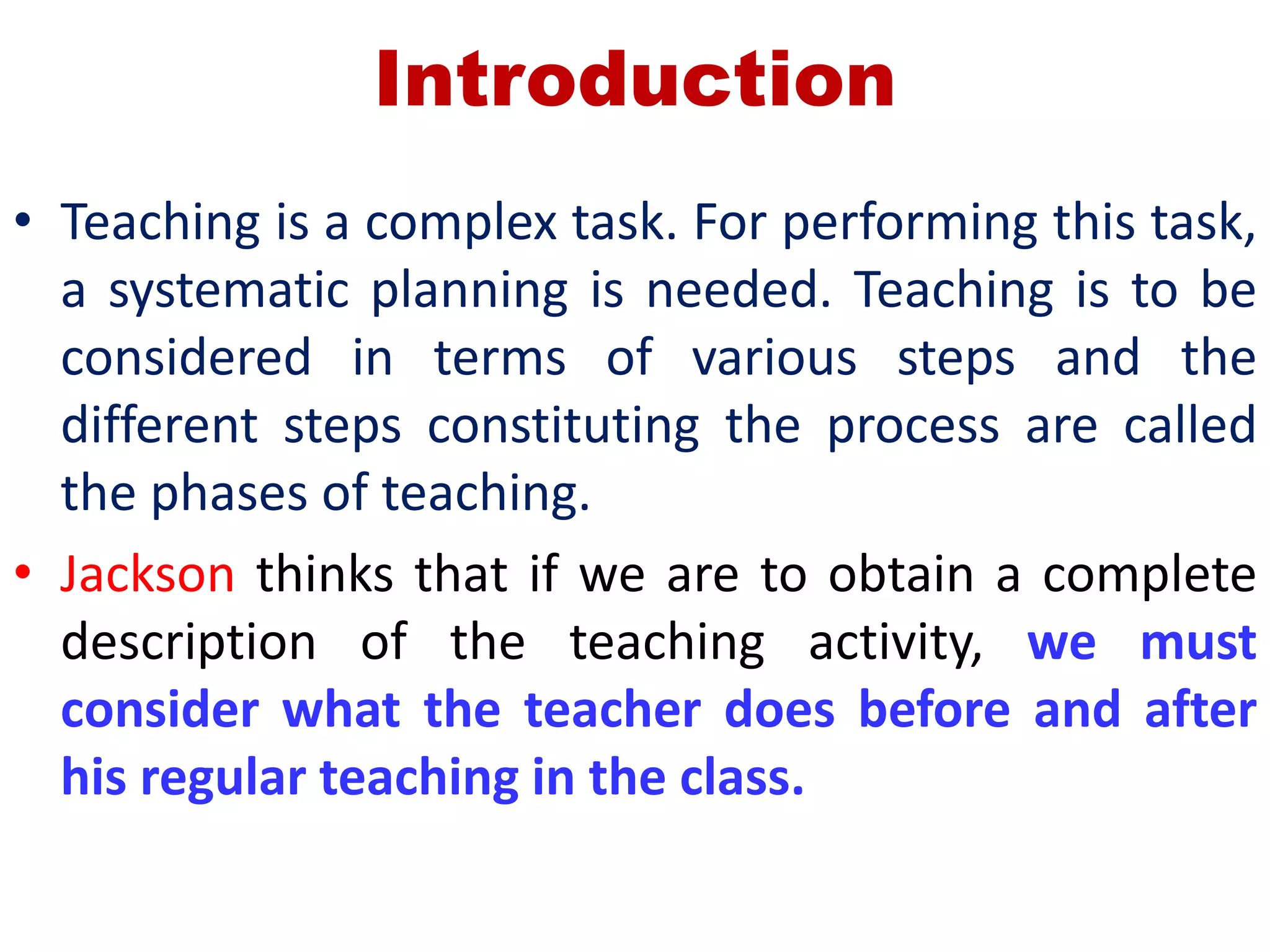 Phases and stages of teaching | PPTX