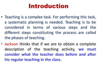 Phases and stages of teaching | PPTX