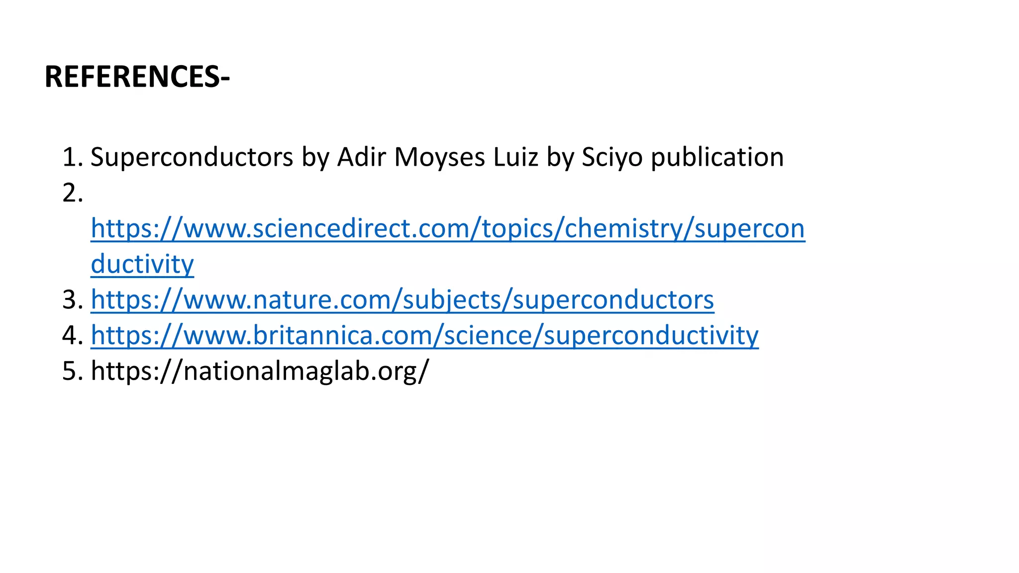 superconductors | PPTX