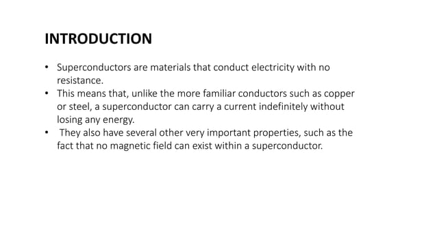 superconductors | PPTX | Chemistry | Science