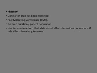 Phases of clinical trials | PPTX