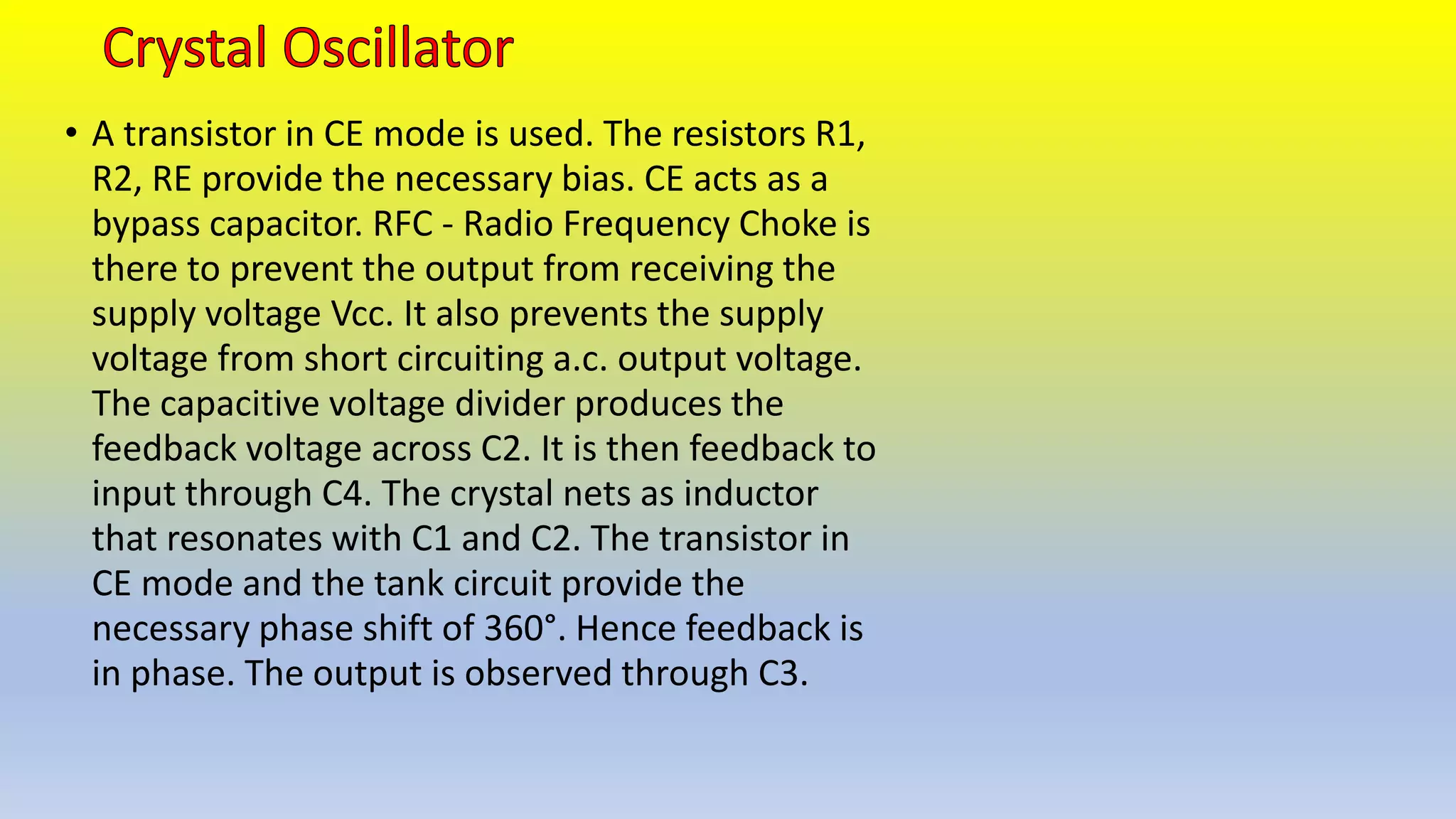 Phase Shift, Collpitt's and Crystal oscillators.pptx