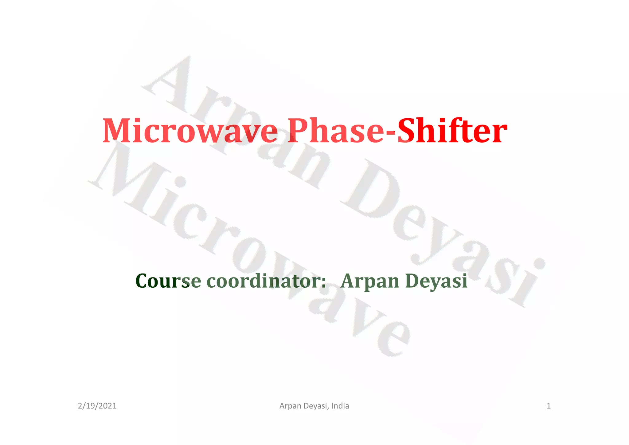 Microwave Phase shifter | PDF