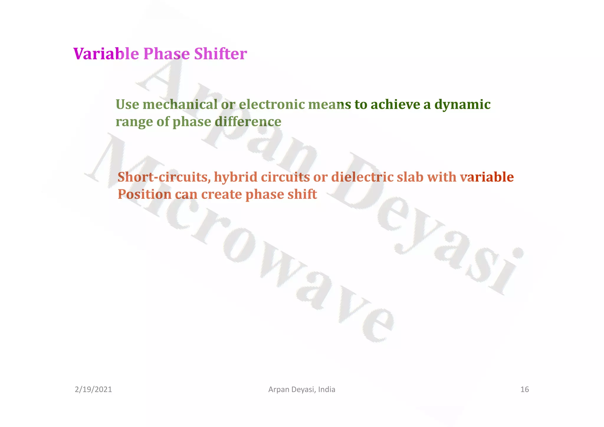Microwave Phase shifter | PDF