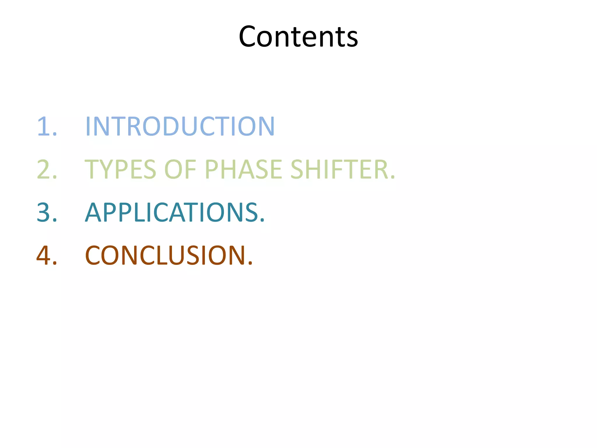 Phase shifter presentation | PPTX