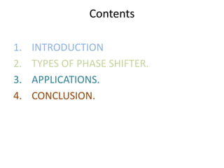 Phase shifter presentation | PPTX