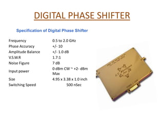 Phase shifter presentation | PPTX | Technology & Computing