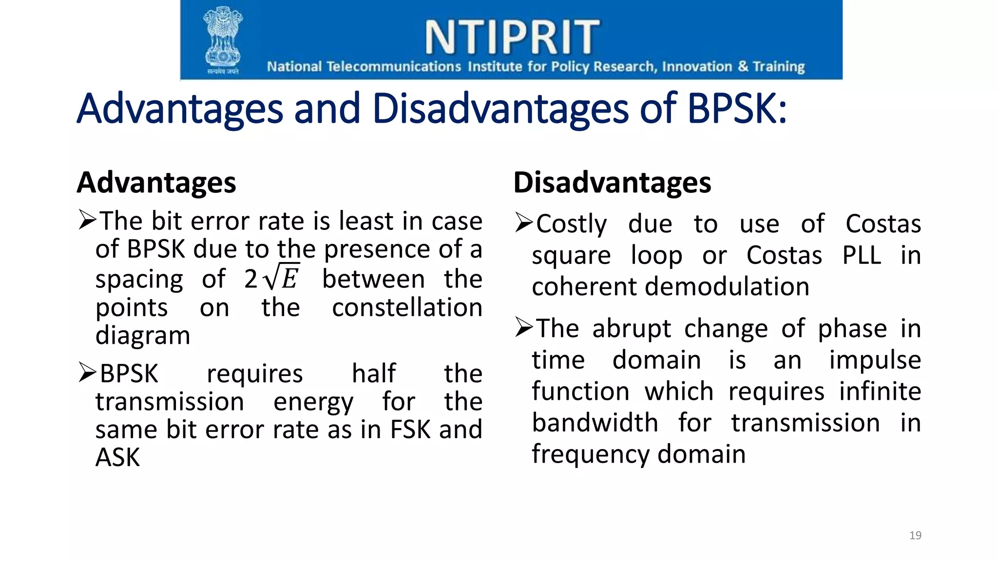 Phase Shift Keying & π/4 -Quadrature Phase Shift Keying | PPTX