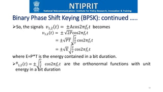 Phase Shift Keying & π/4 -Quadrature Phase Shift Keying | PPTX