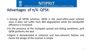 Phase Shift Keying & π/4 -Quadrature Phase Shift Keying | PPTX