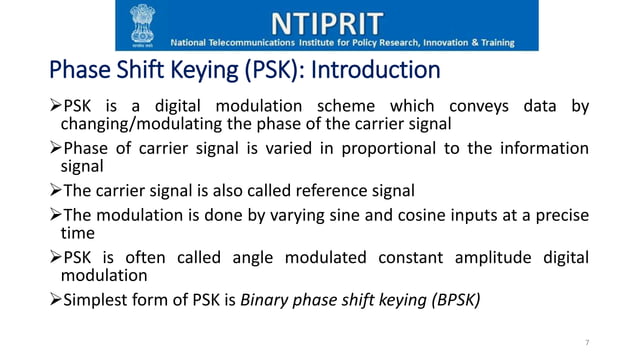 Phase Shift Keying & π/4 -Quadrature Phase Shift Keying | PPTX ...