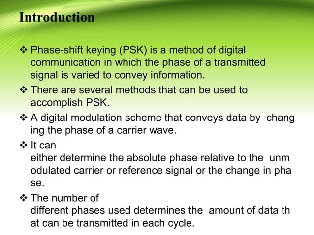 Phase shift keying(PSK) | PPSX | Digital Audio | Computer Software and ...