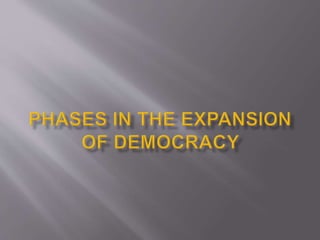 Phases in the expansion of democracy | PPTX