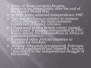 Phases in the expansion of democracy | PPT