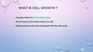 Phases Of Cell Growth powerpoint presentation | PPT