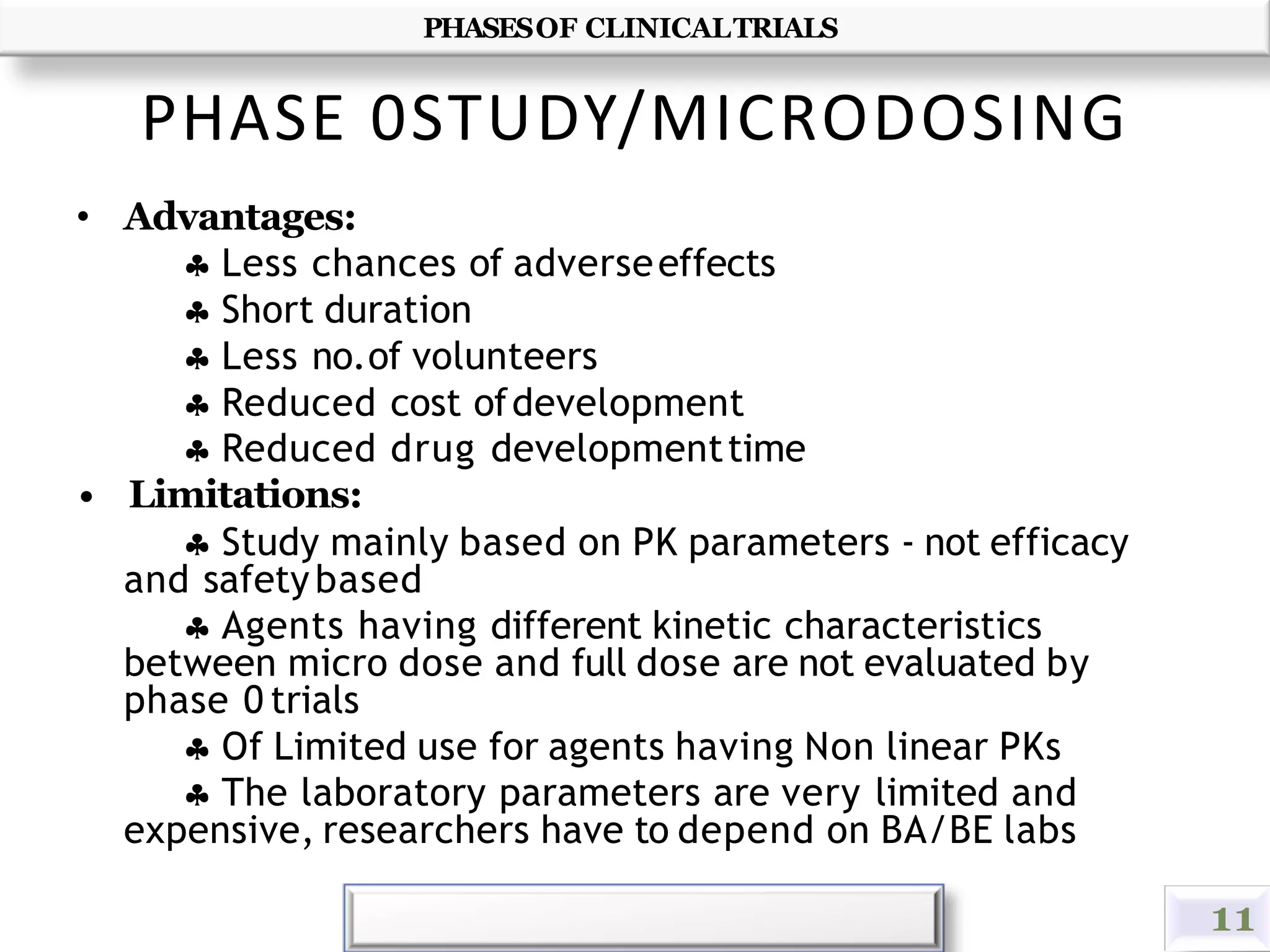 Phases of clinical trials 1,2,3 &4 | PPTX