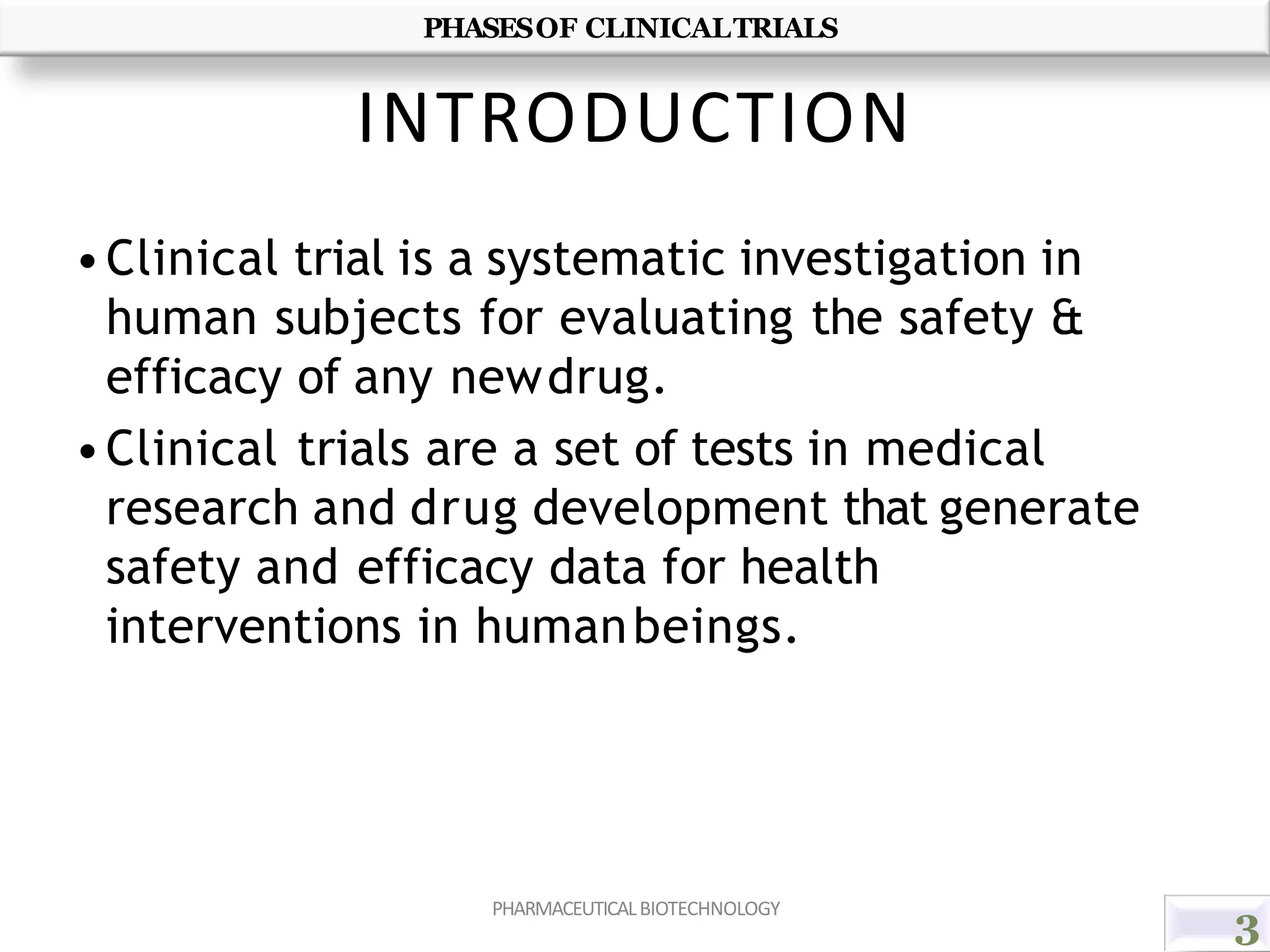 Phases of clinical trials 1,2,3 &4 | PPTX
