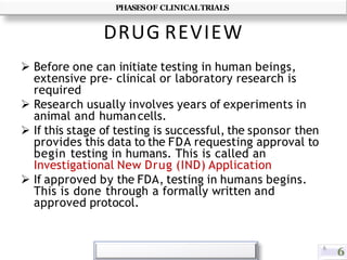 Phases of clinical trials 1,2,3 &4 | PPTX