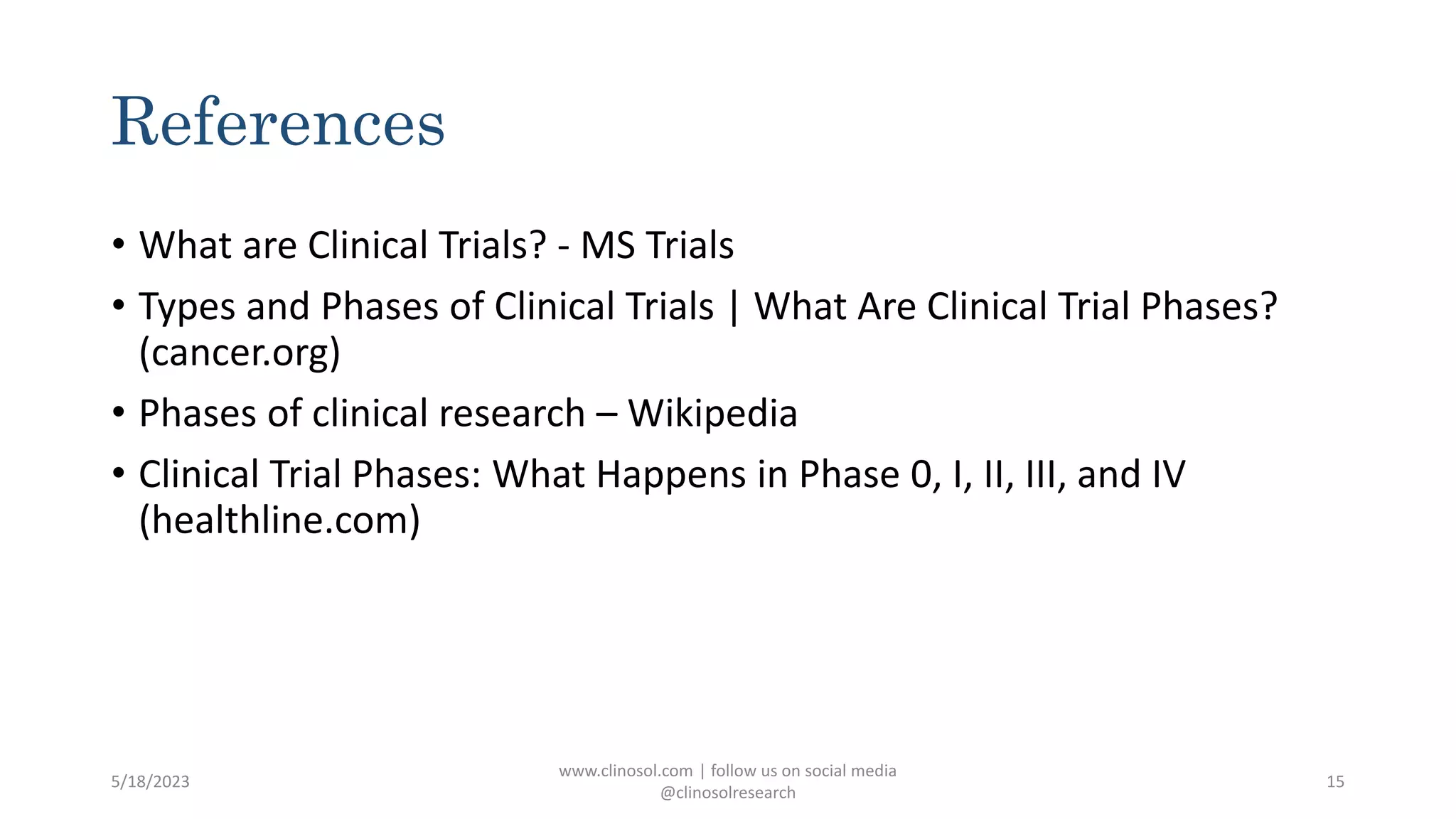 Phases of Clinical Trials | PPTX