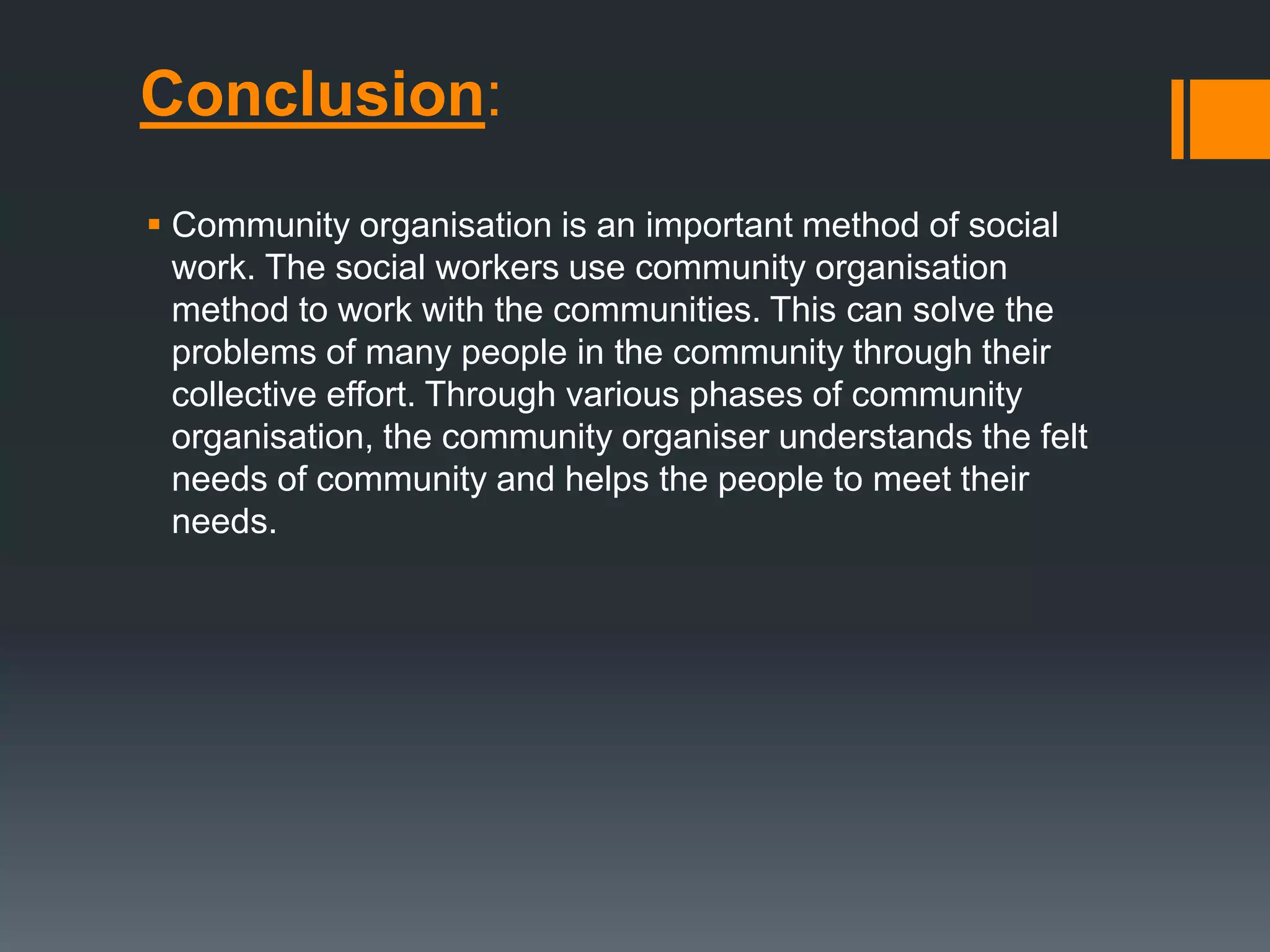 Phases of community organisation | PPTX