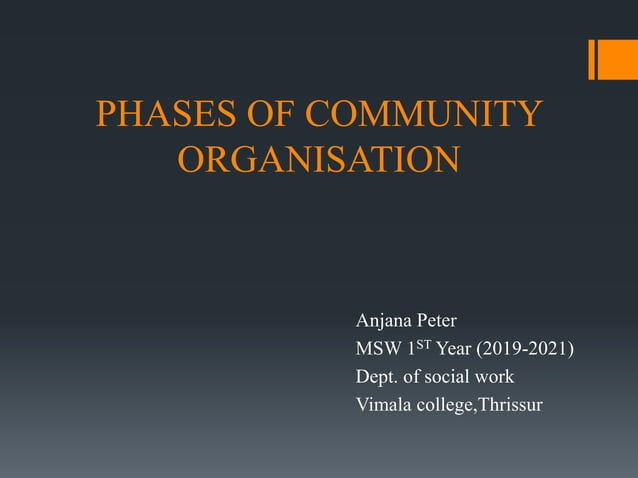 Phases of community organisation | PPTX