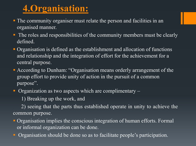 Phases of community organisation | PPTX