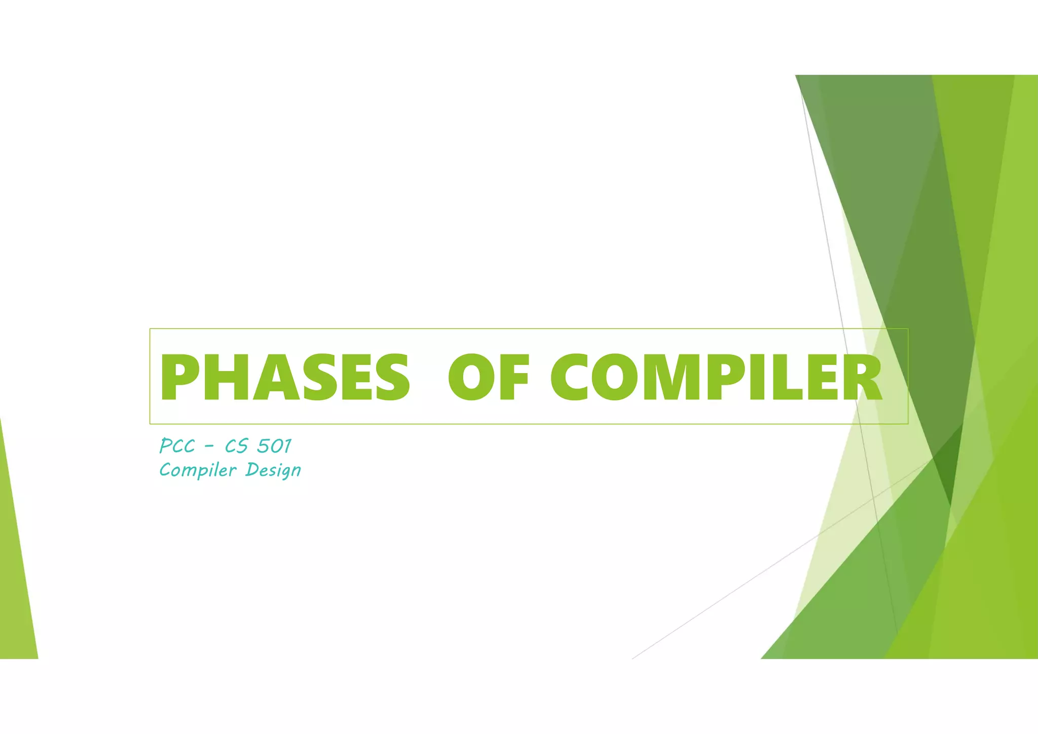 Phases of Compiler.pdf | Programming Languages | Computing