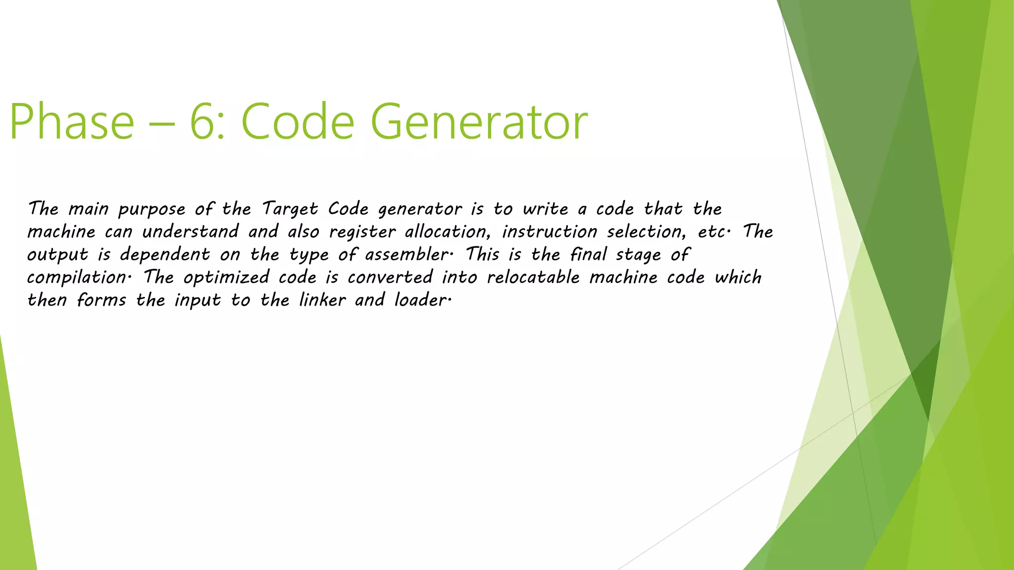 Phases of Compiler.pptx | Programming Languages | Computing