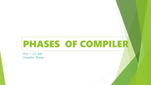 Phases Of Compilerpptx Programming Languages Computing