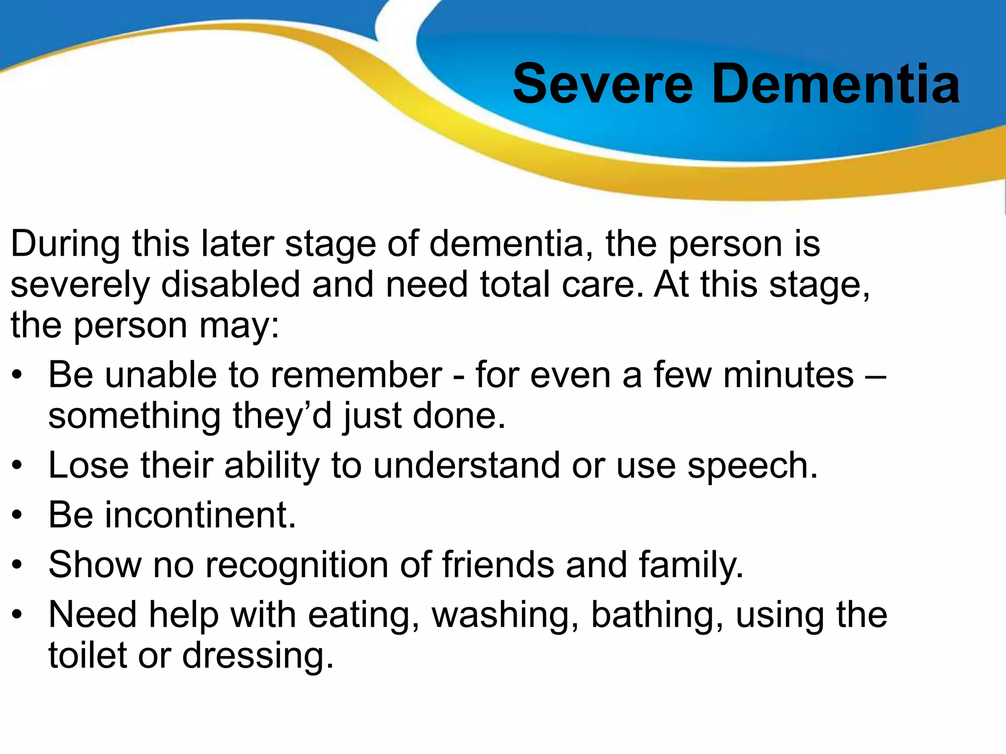 Phases of Dementia | PPTX