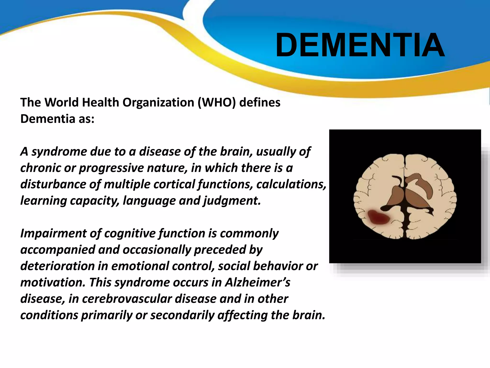 Phases of Dementia | PPTX