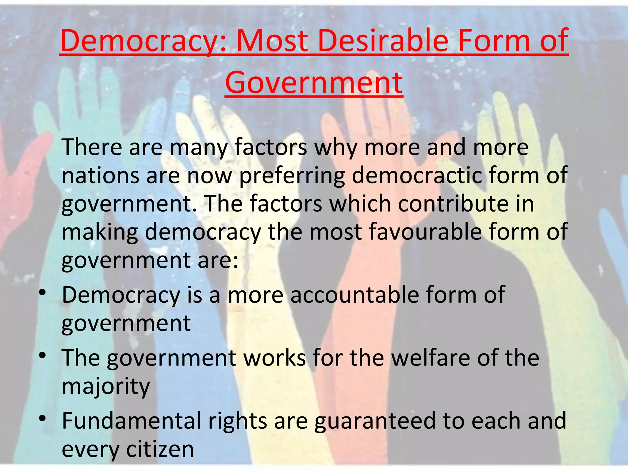 Phases of democracy | PPT | Civic affairs | Politics