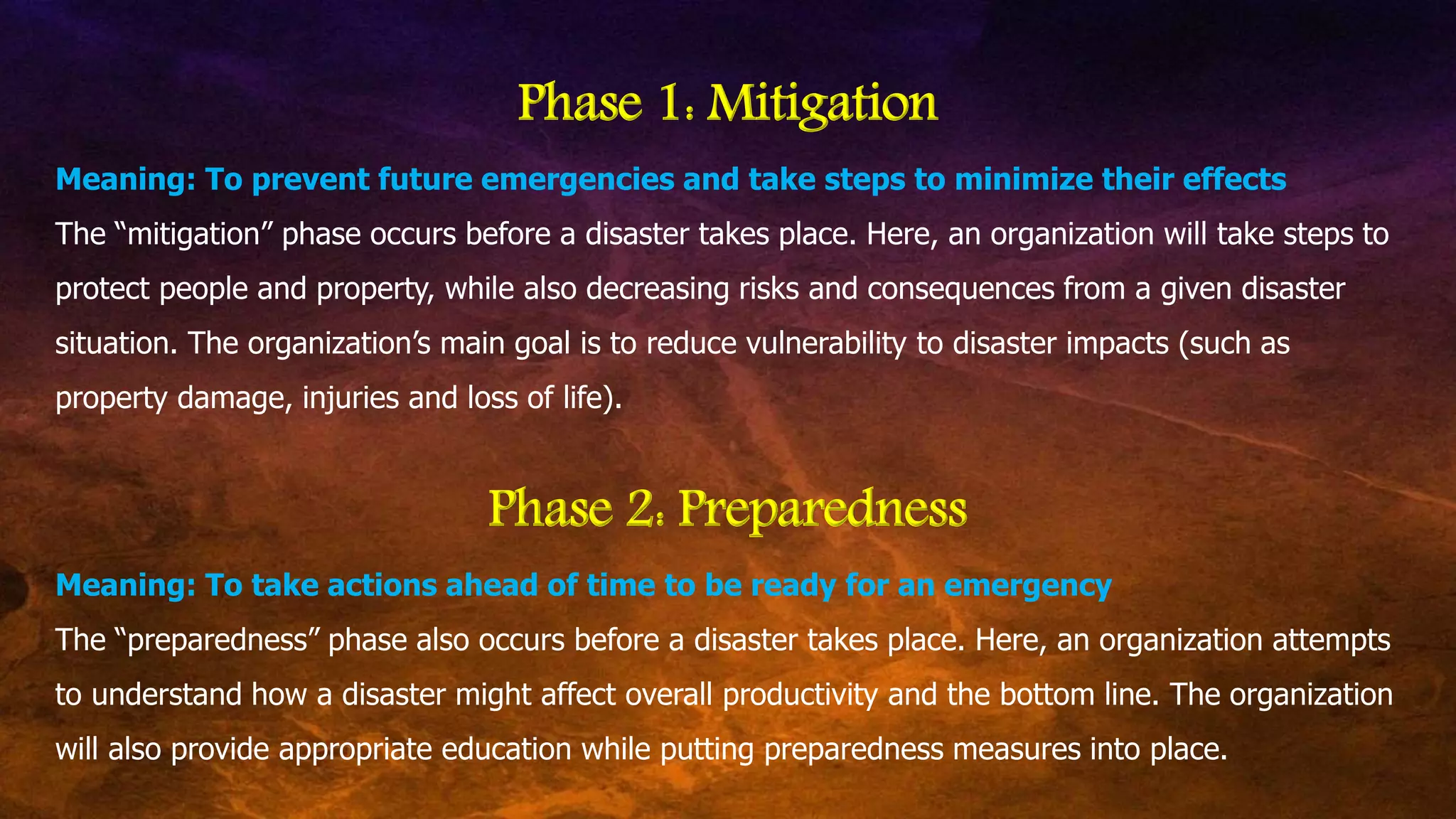 Introduction, Types and Phases of Disaster Management | PPTX