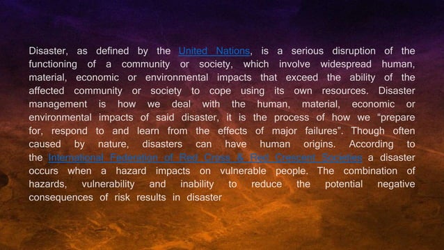 Introduction, Types and Phases of Disaster Management | PPTX