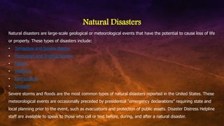 Introduction, Types and Phases of Disaster Management | PPTX