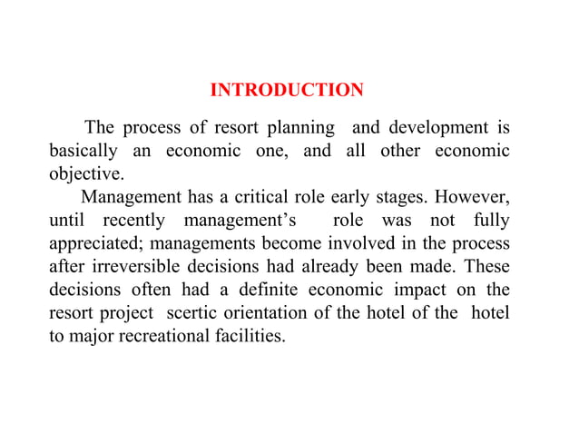 Phases of resort development process | PPT | Developmental Sites | Real ...