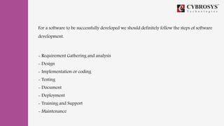 Phases of software development | PPTX