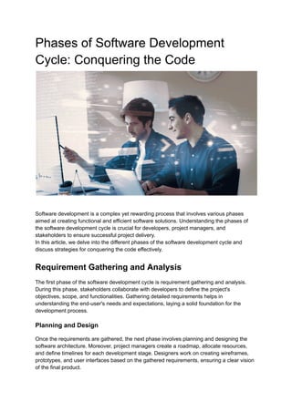 Phases of Software Development Cycle_ Conquering the Code.pdf