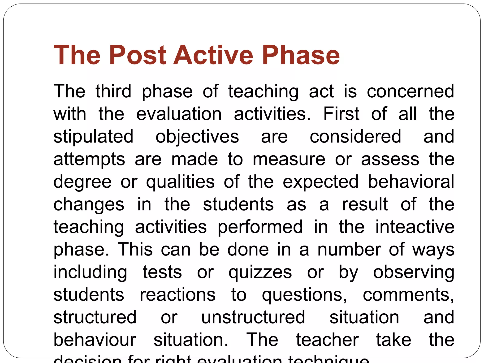 Phases of teaching | PPTX