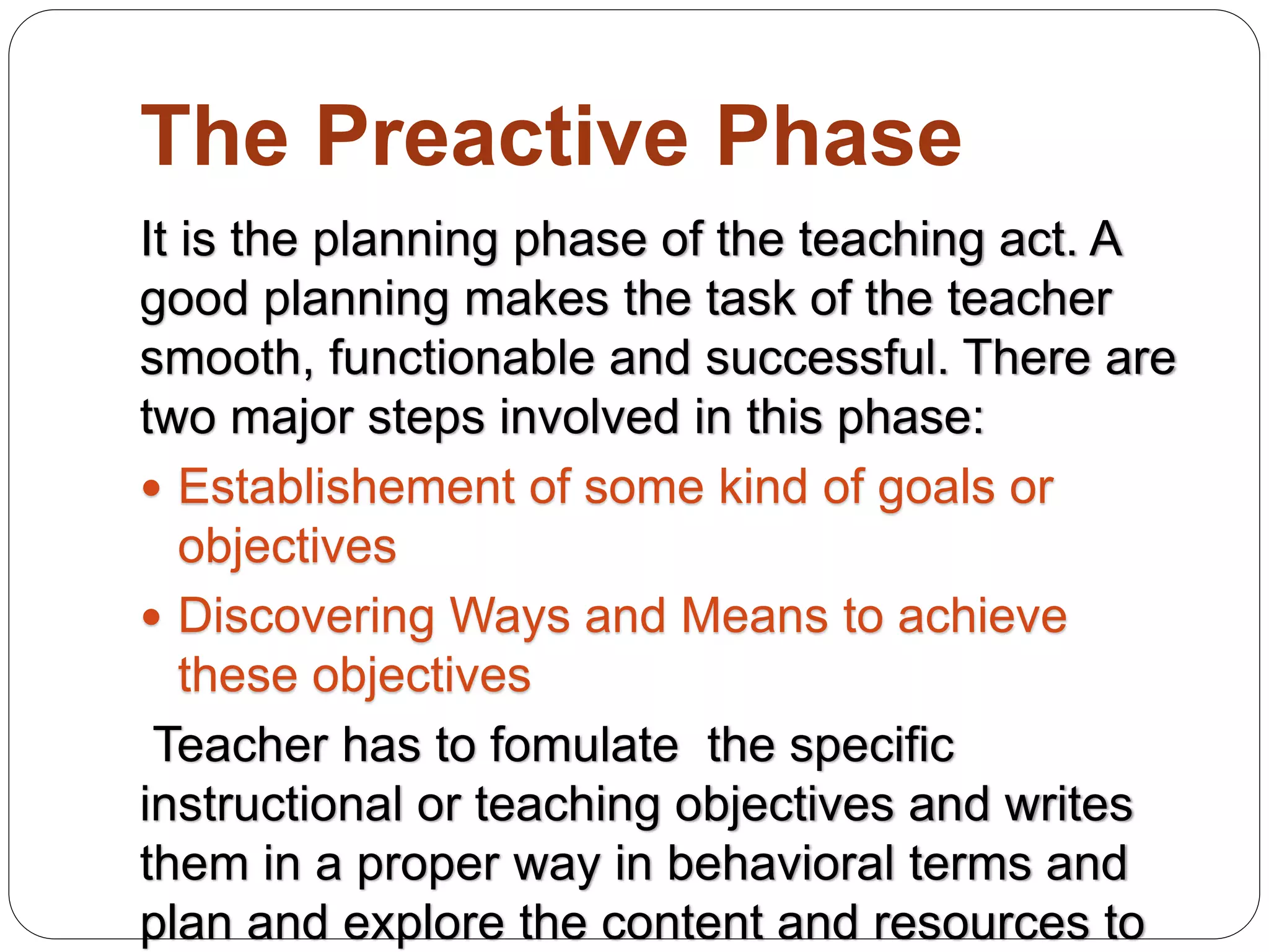 Phases of teaching | PPTX