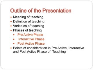 Phases of teaching | PPTX