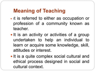 Phases of teaching | PPTX