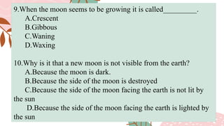 Phases of the Moon powerpoint presentation | PPTX