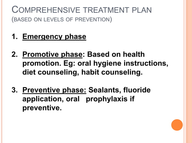 Phases of treatment planing ppt | PPTX