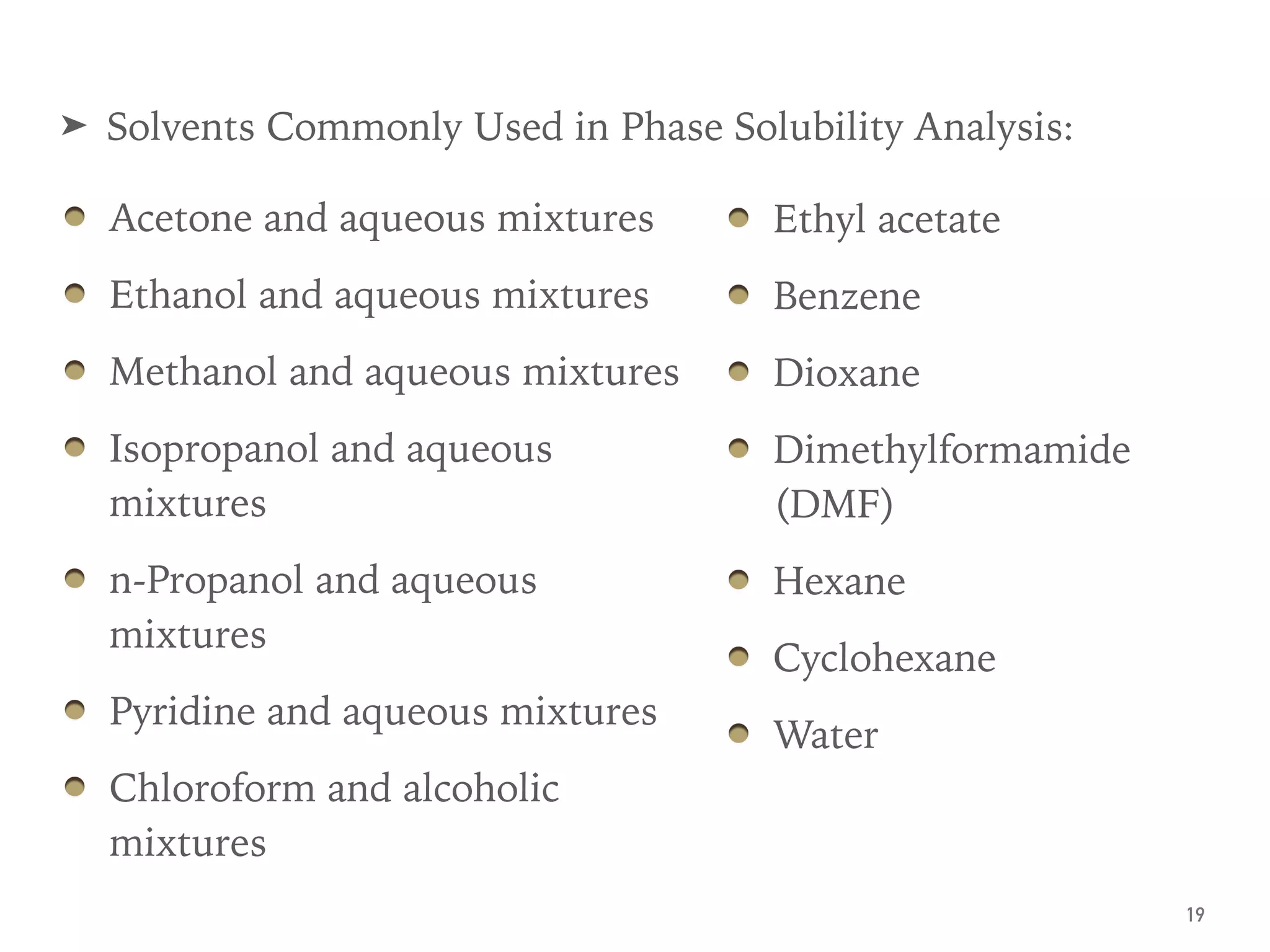 Phase solubility analysis and pH solubility profile | PDF