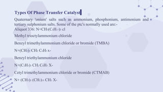 Phase transfer catalysis : Theory and application | PPTX