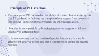 Phase transfer catalysis : Theory and application | PPTX