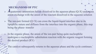 Phase transfer catalysis : Theory and application | PPTX