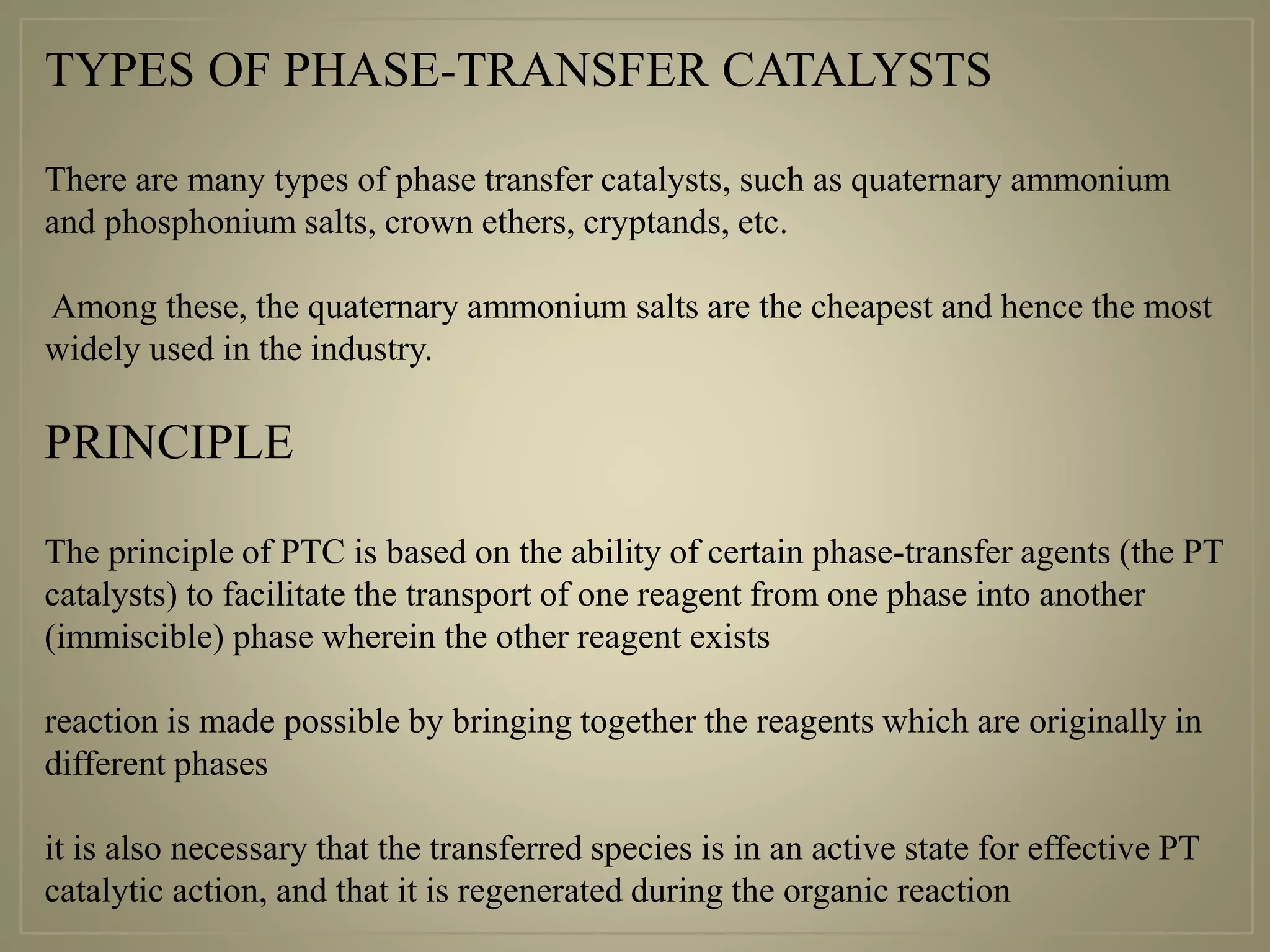 Phase transfer catalyst | PPTX